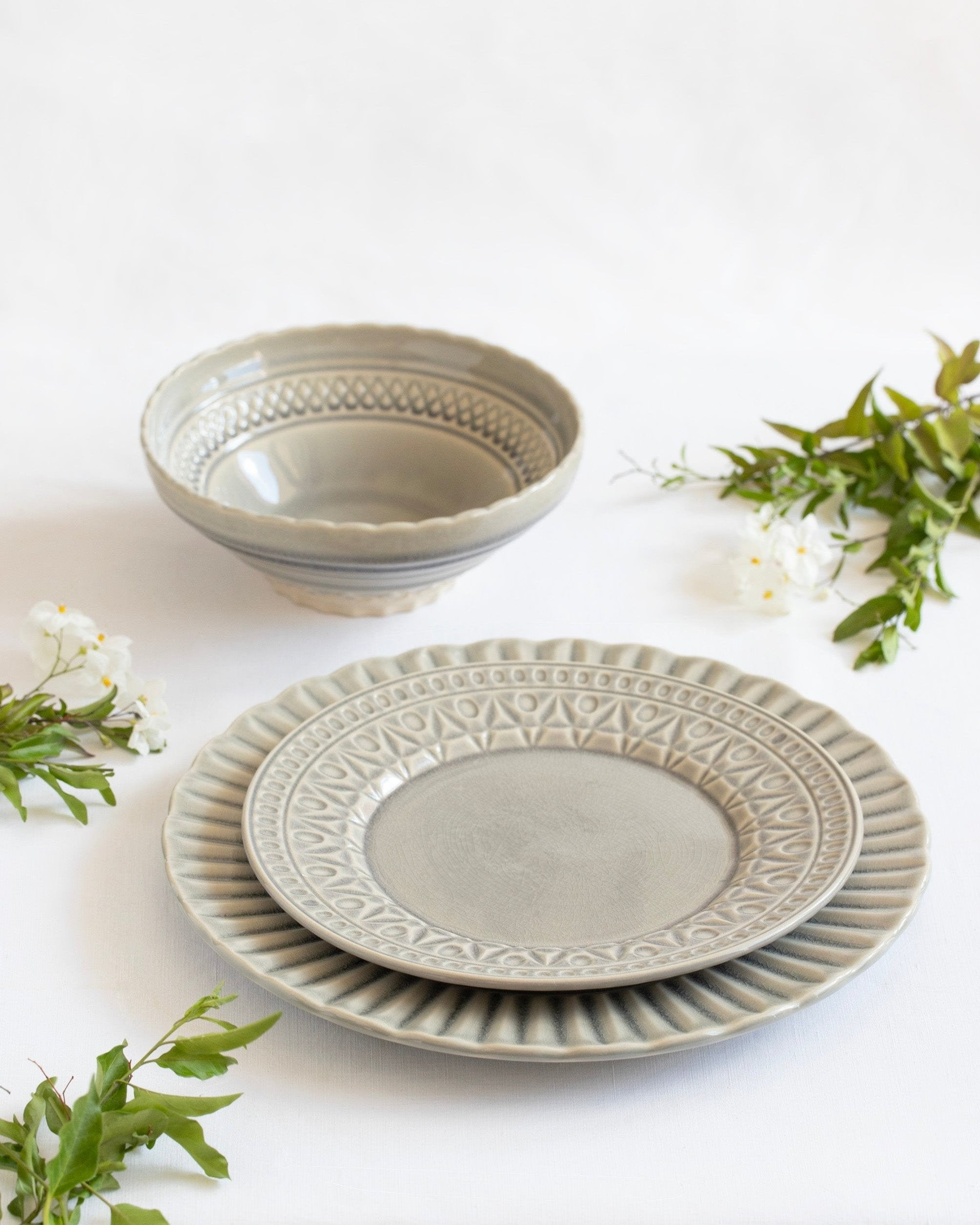 12 pcs. dinner set Crystal, Costa Nova Crystal dinner plate 28 ...