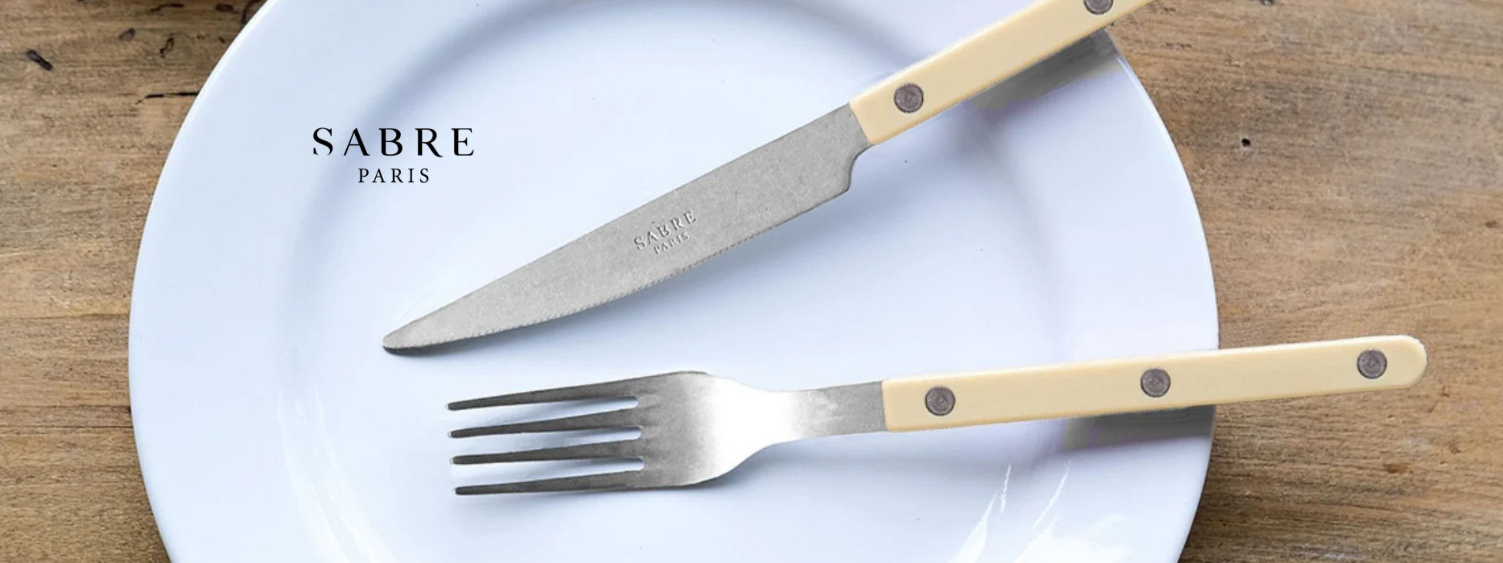 Sabre Paris Cutlery | French design in Bone and White