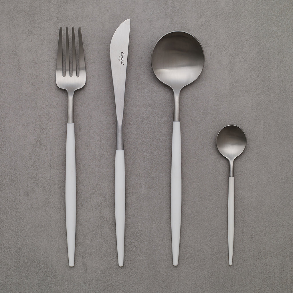Cutipol Goa White Cutlery Set - 24 Piece - – Bone & White